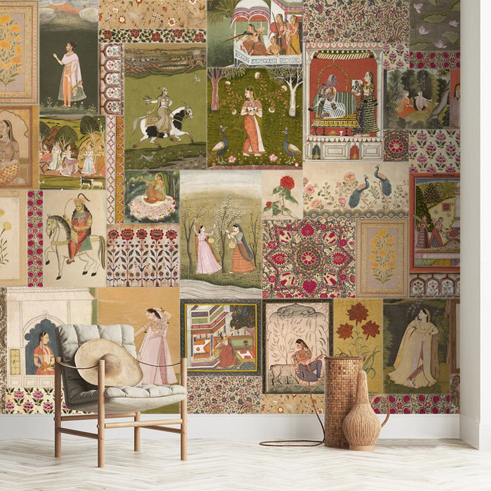 Rani Wallpaper | Luxurious Temple-Inspired Wall Art